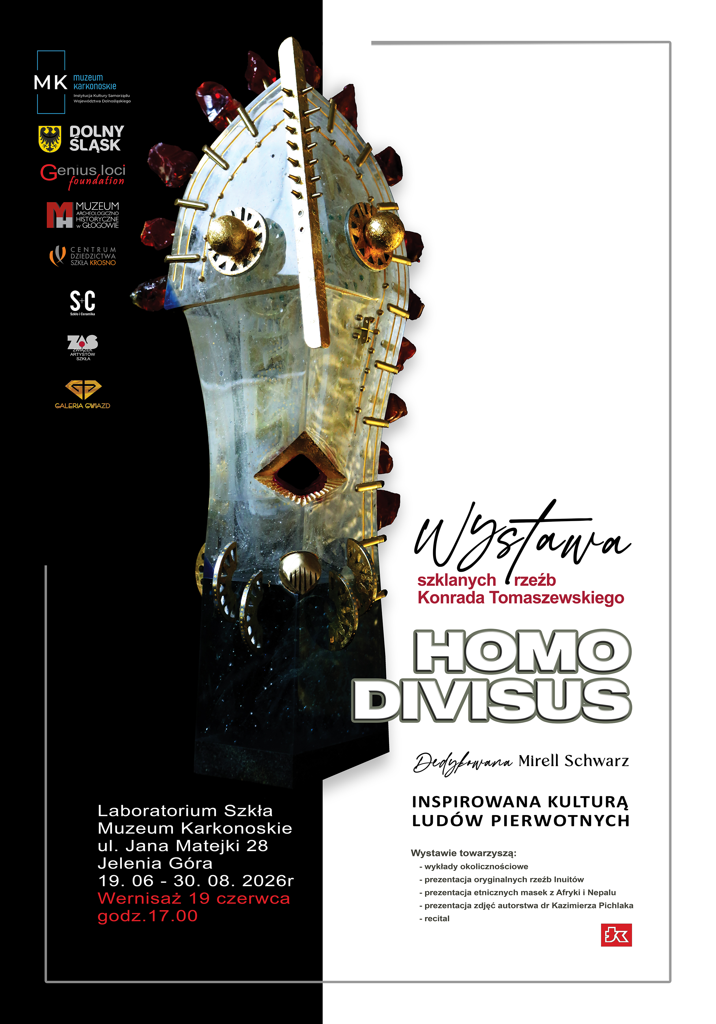 Homo Divisus - wystawa szklanych rzeźb Konrada Tomaszewskiego